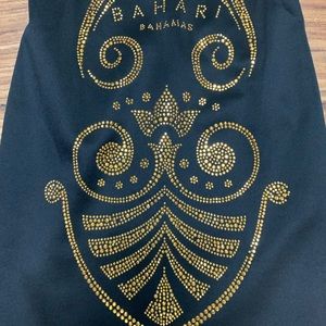 Bahari | Dresses | Bahari Gold Accent Form Fitting Seahorse Dress M ...